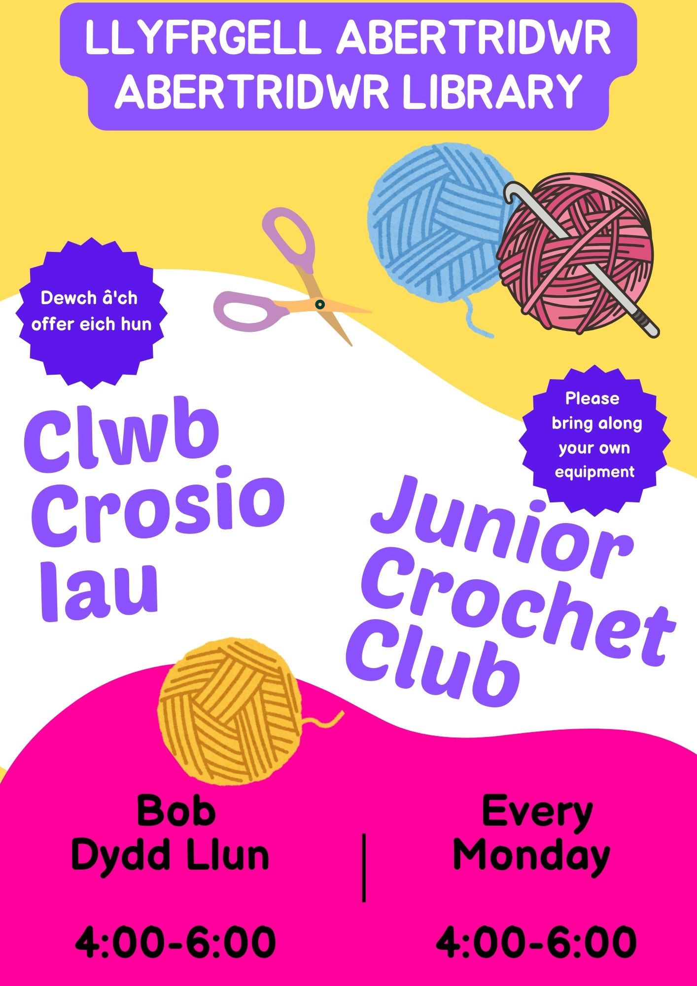 Books, Hooks and Crochet/Llyfrau, Bachau a Chrosio (Milford Haven ...